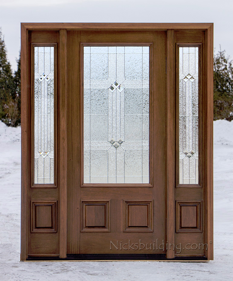 Affordable Mahogany Front Doors with Walnut Finish