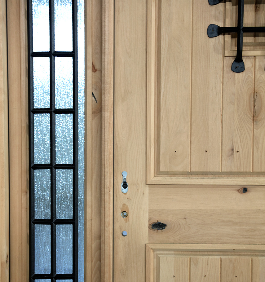 Knotty Alder Exterior Doors with 3 point locks