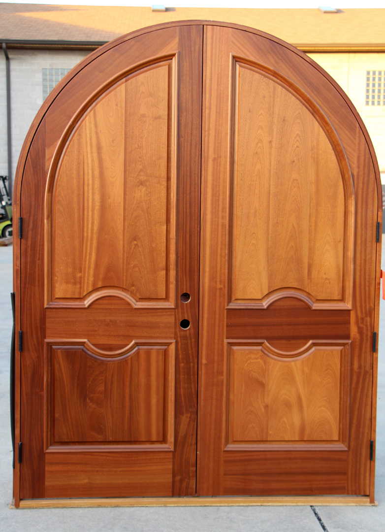 Arched Double Doors Exterior Mahogany