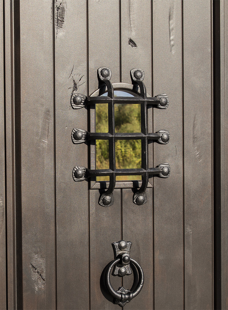 Rustic Round Top Doors with Sidelites